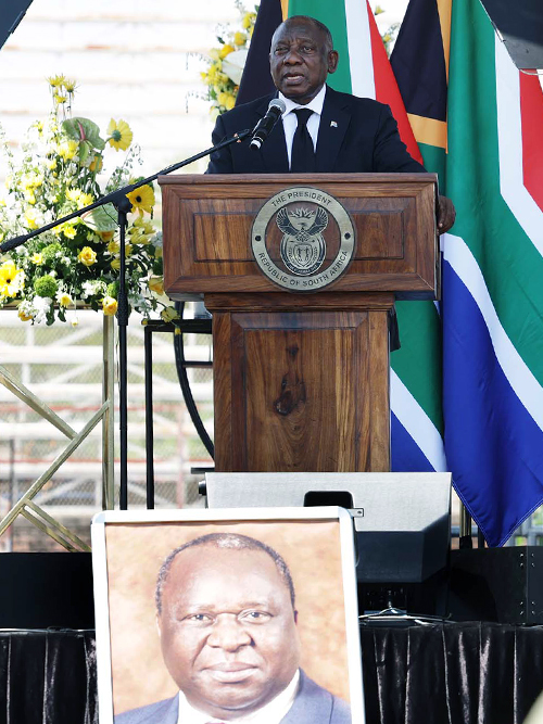Eulogy by President Cyril Ramaphosa at the Special Official Funeral of ...